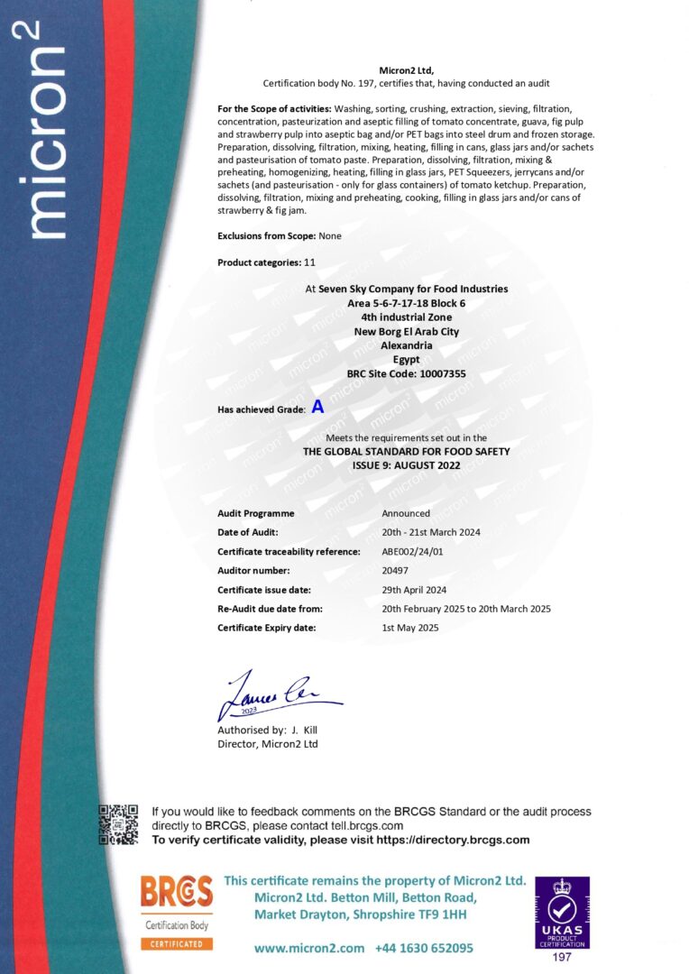 Quality Standards – Kenzy